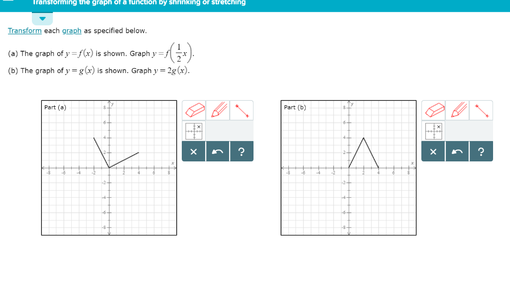 Solved Transforming the graph of a function by shrinking or | Chegg.com