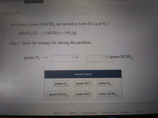 Solved How many grams of KCIO, are needed to form 25.1 g of | Chegg.com