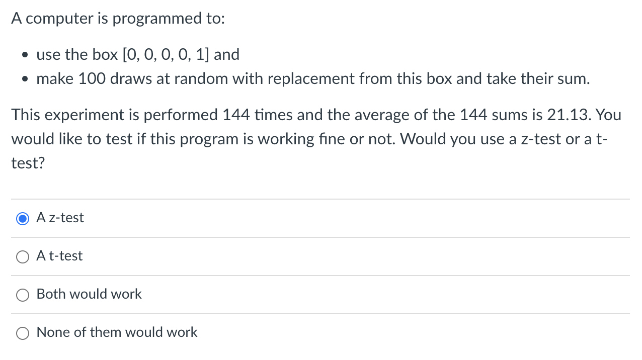 Solved A computer is programmed to: - use the box | Chegg.com