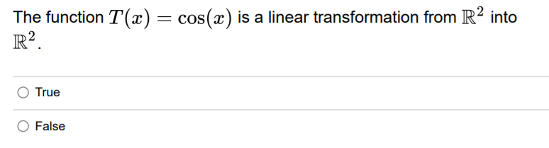 Solved A linear transformation is invertible if its standard | Chegg.com