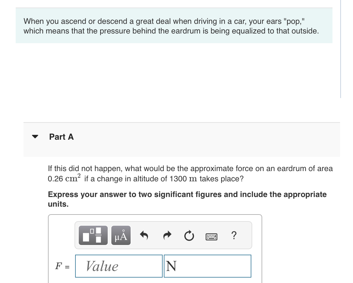 Solved When you ascend or descend a great deal when driving | Chegg.com
