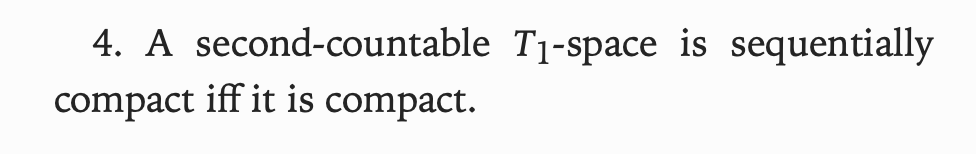 Solved 4. A second-countable T1-space is sequentially | Chegg.com