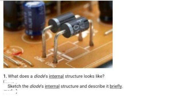Solved 1. What does a diode's internal structure looks like? | Chegg.com