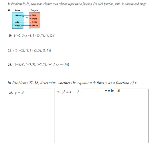 Solved In Problems 15 26 Determine Whether Each Relation