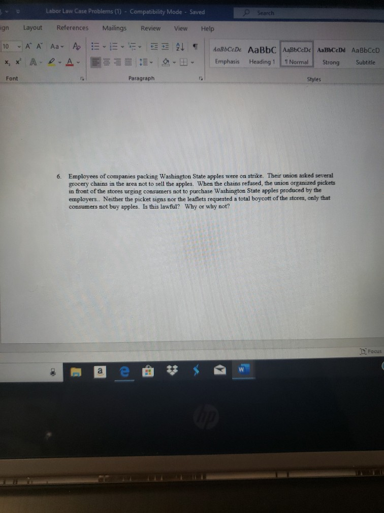 Solved Labor Law Case Problems (1) - Compatibility Mode - | Chegg.com