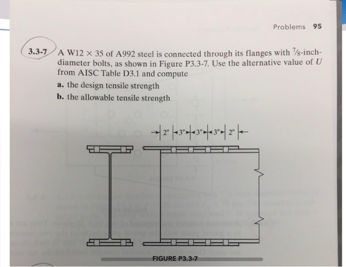 Solved Problems 95 3.3-7 A W12 x 35 of A992 steel is | Chegg.com