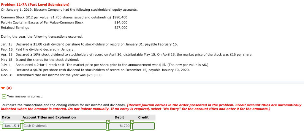 Solved Problem 11-7A (Part Level Submission) On January 1, | Chegg.com