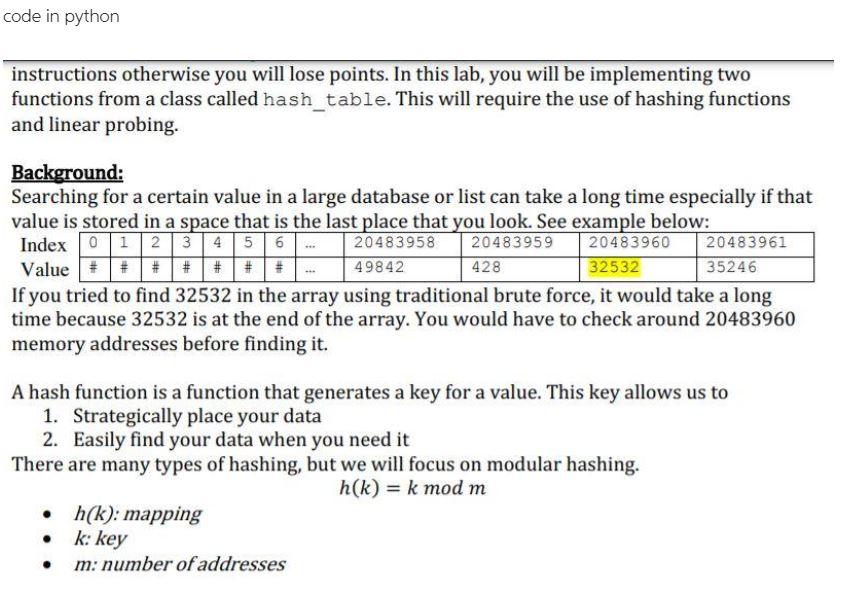 Solved code in python instructions otherwise you will lose | Chegg.com