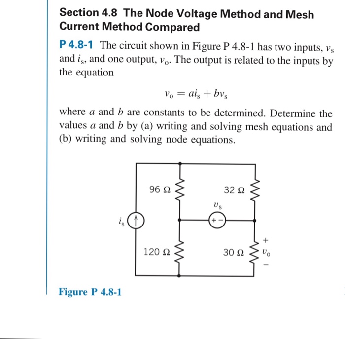 Solved Section 4.8 The Node Voltage Method and Mesh Current | Chegg.com