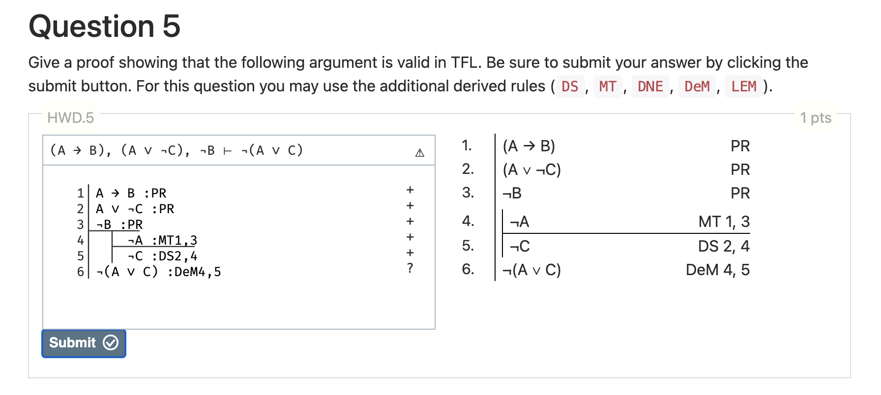 Give a proof showing that the following argument is | Chegg.com