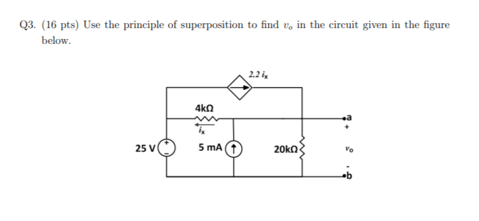 Solved Q3. (16 ﻿pts) ﻿Use the principle of superposition to | Chegg.com