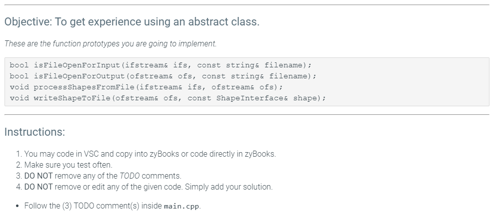 Solved // File: ShapeInterface.h #ifndef | Chegg.com