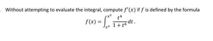 Solved Without attempting to evaluate the integral, compute | Chegg.com