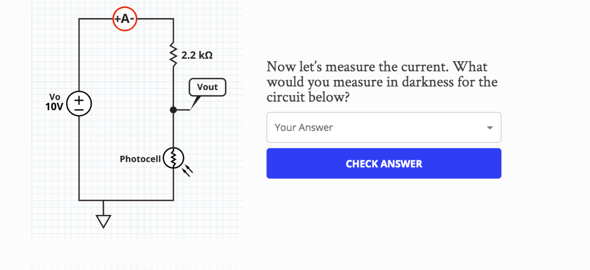 Solved Consider the circuit below, which uses the photocell | Chegg.com