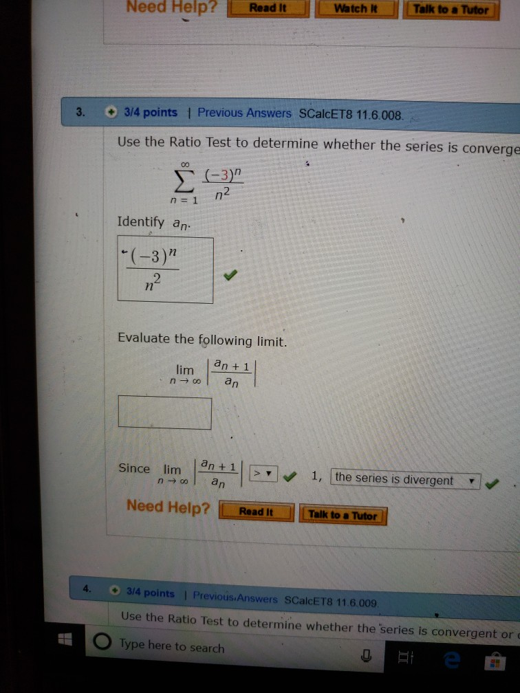 Solved 2. 3/4 points 1 Previous Answers SCalcET8 11.6.007 | Chegg.com