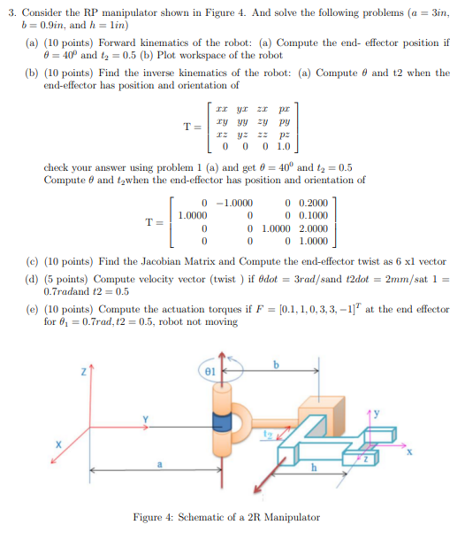 3. Consider the RP manipulator shown in Figure 4. And | Chegg.com
