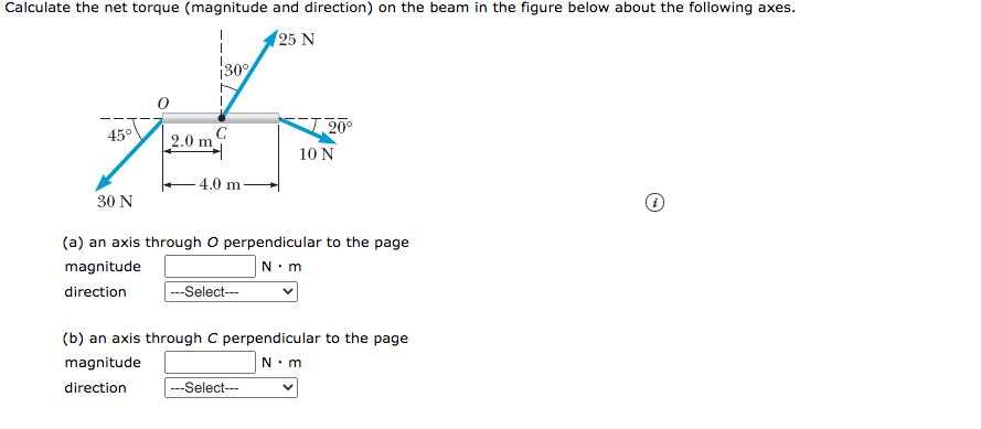 Solved Calculate the net torque (magnitude and direction) on | Chegg.com