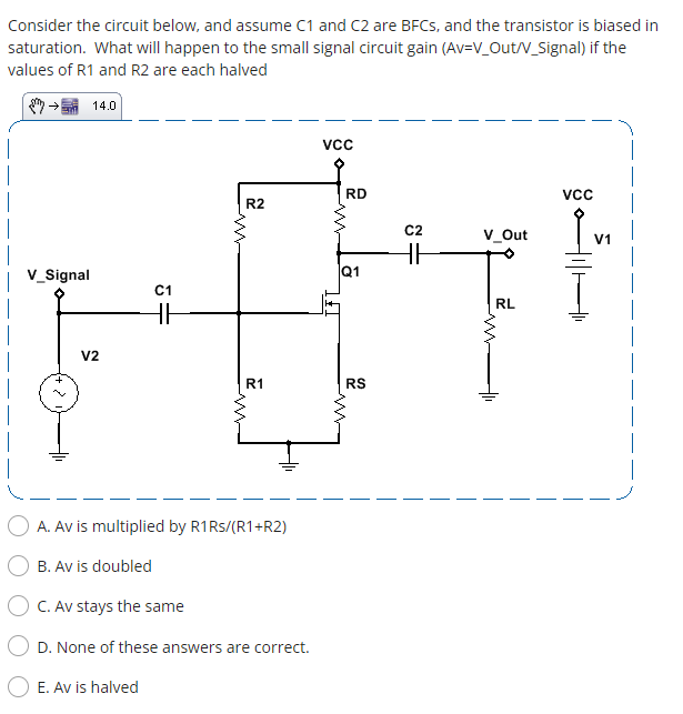 Solved Consider the circuit below, and assume C1 and C2 are | Chegg.com
