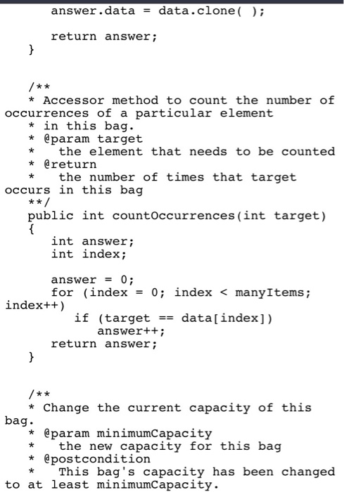 Solved So This Is A Lab For Java And Has To Do With Bags If 4977