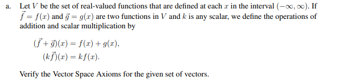 Solved Let V be the set of real-valued functions that are | Chegg.com