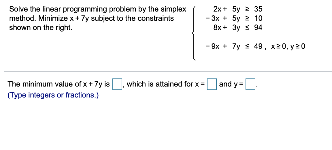 Solved Solve the linear programming problem by the simplex | Chegg.com