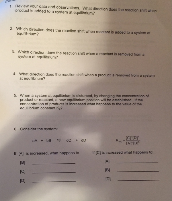 Solved 1. Review your data and observations. What direction | Chegg.com