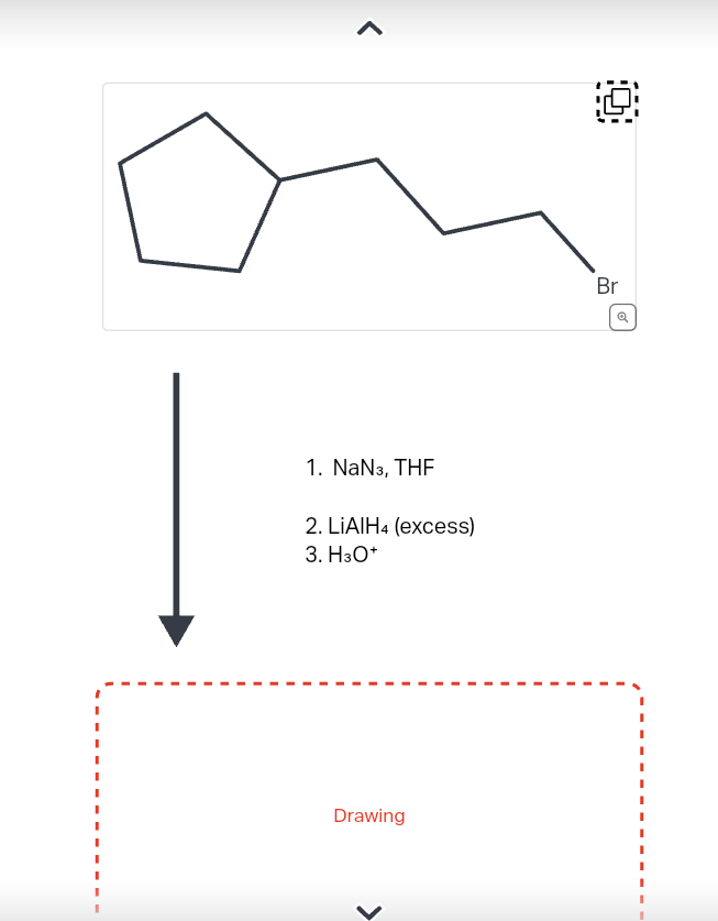 Solved 1. NaN3,THF 2. LiAlH4 (excess) 3. H3O+ DrawingPlease | Chegg.com