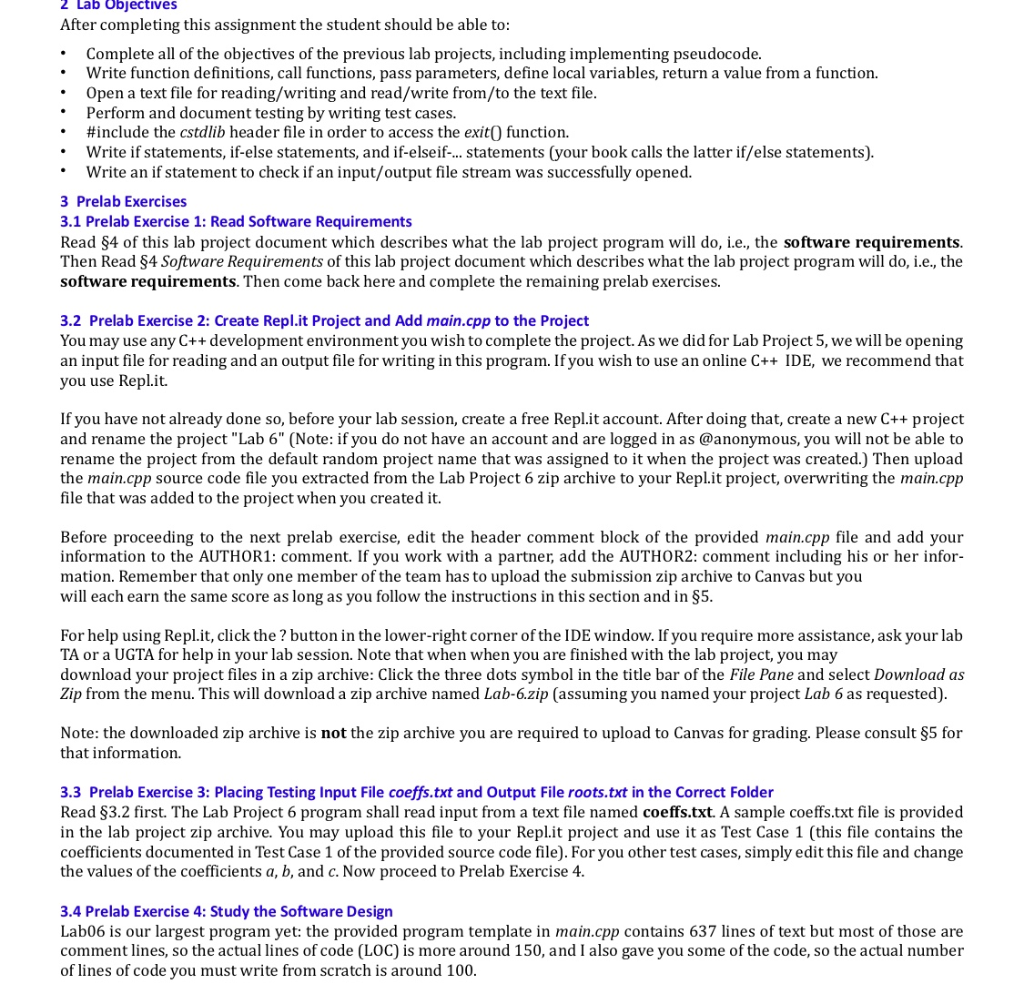 Solved 2 Lab Objectives After completing this assignment the | Chegg.com