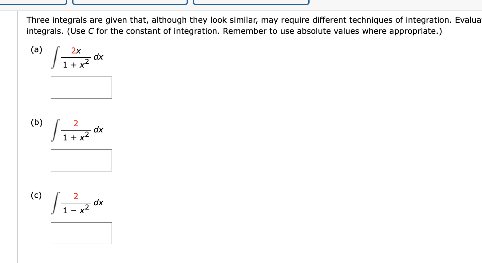 Solved Three integrals are given that, although they look | Chegg.com