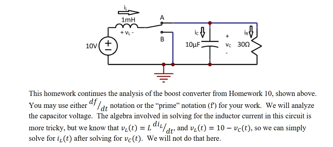 Solved This homework continues the analysis of the boost | Chegg.com