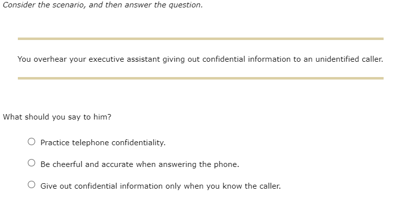 Solved 10. Improving Telephone Skills When it comes to | Chegg.com