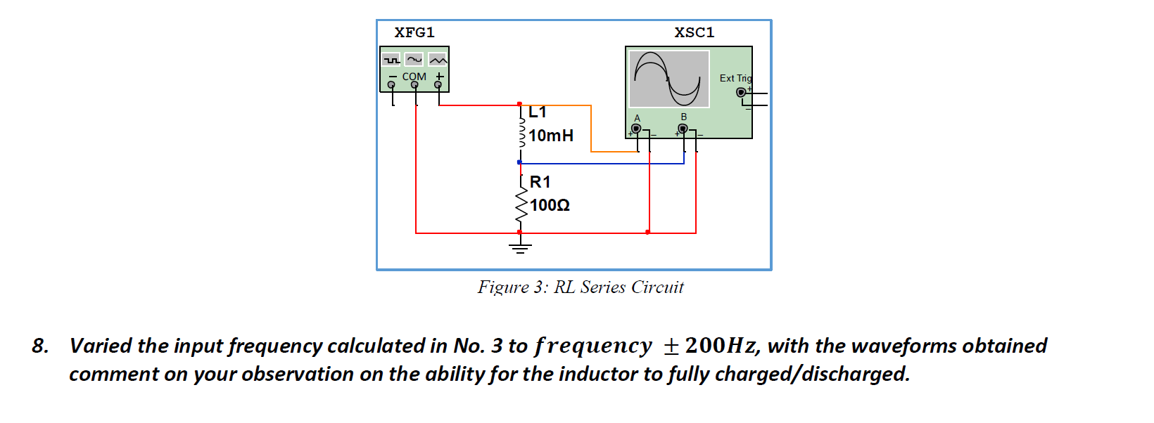 Experiment 3: Transient behavior of an inductor. One | Chegg.com