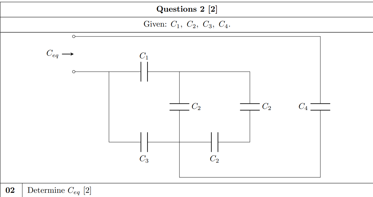 Solved Questions 2[2] Given: C1,C2,C3,C4. 02 Determine | Chegg.com