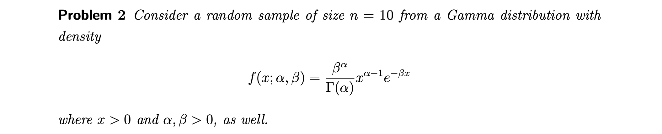 Solved Problem 2 Consider a random sample of size n=10 from | Chegg.com