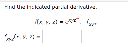 Solved Find the indicated partial derivative. | Chegg.com