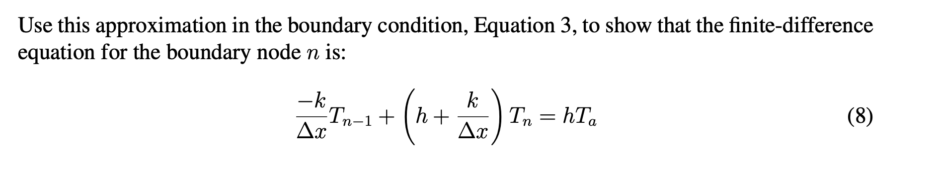Solved Use this approximation in the boundary condition, | Chegg.com