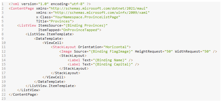 List of Provinces Create MAUI Application that | Chegg.com