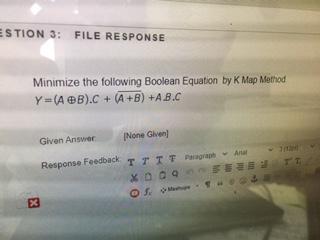 Solved ESTION 3: FILE RESPONSE Minimize the following | Chegg.com