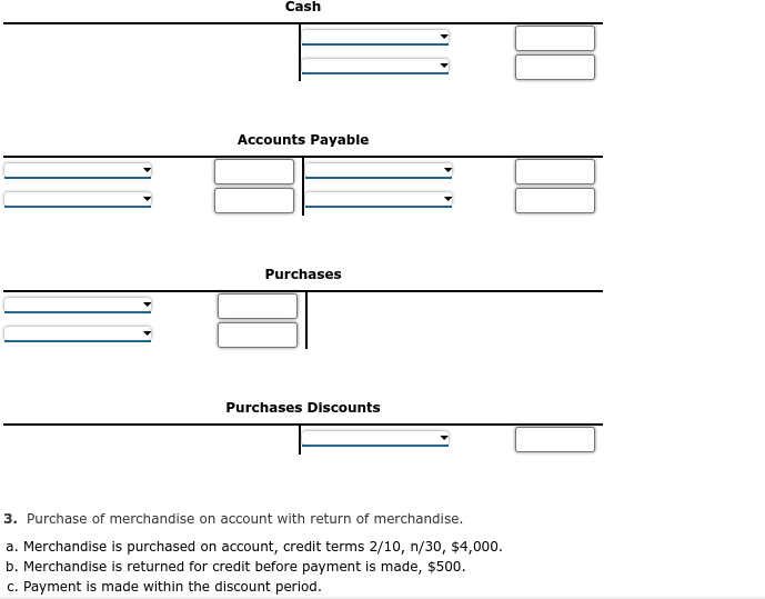 Solved Purchase Transactions and T Accounts Using T accounts | Chegg.com Solved Purchase Transactions and T Accounts Using T accounts | Chegg.com