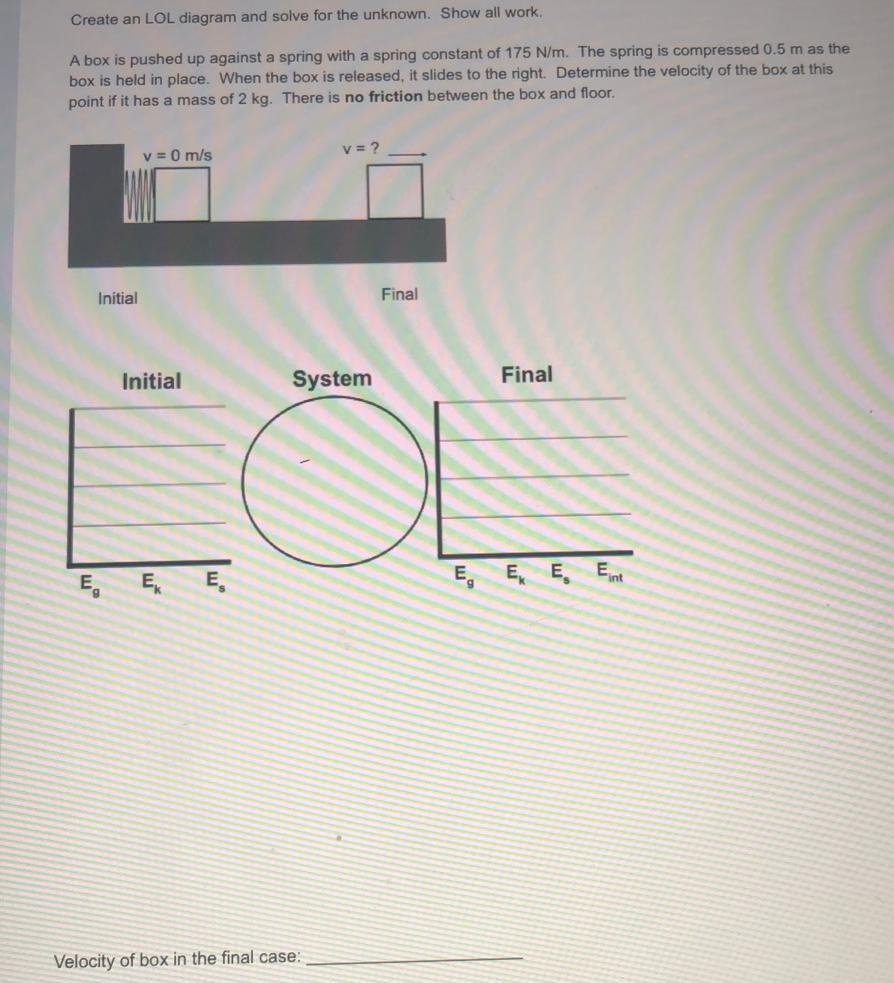 Solved Create an LOL diagram and solve for the unknown. Show | Chegg.com