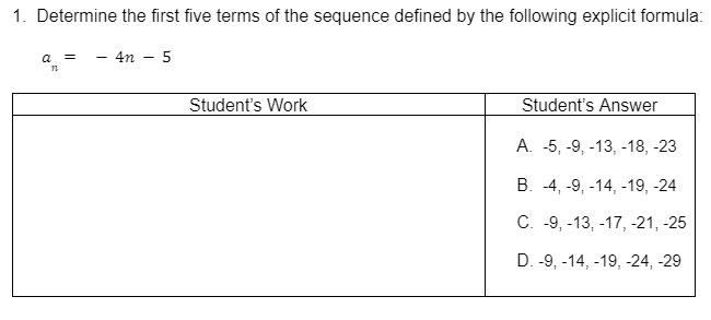 Solved 1 Determine The First Five Terms Of The Sequence 
