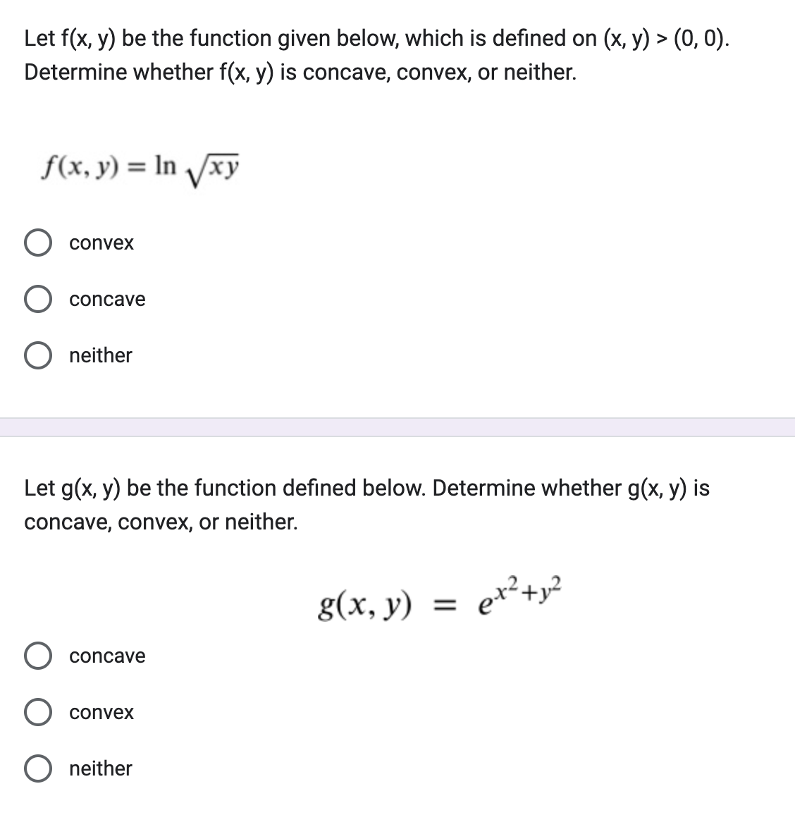 Let f(x,y) be the function given below, which is | Chegg.com