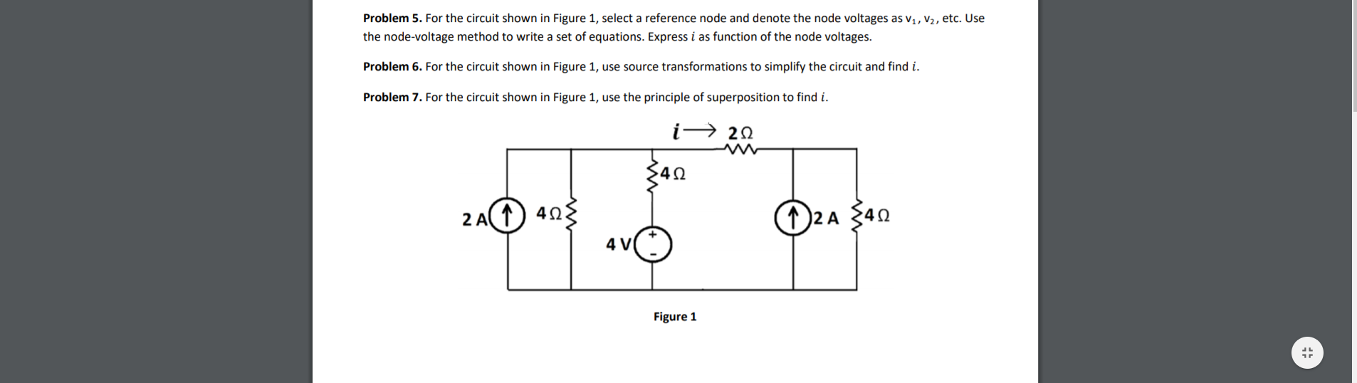 Solved Problem 5. For the circuit shown in Figure 1, select | Chegg.com