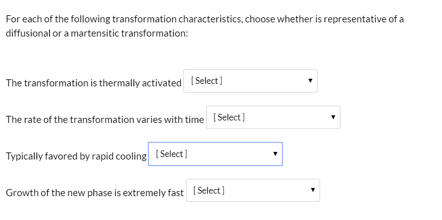Solved For each of the following transformation | Chegg.com