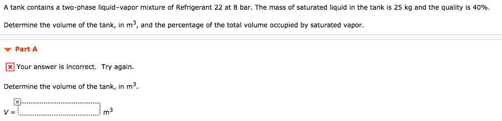 Solved A tank contains a two-phase liquid-vapor mixture of | Chegg.com