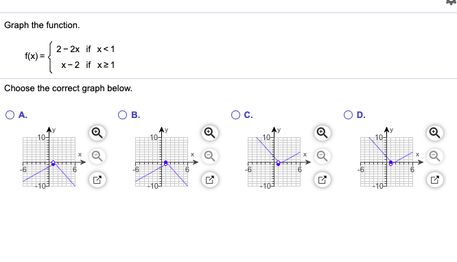 Solved Graph the function. f(x) = 2-2x if x