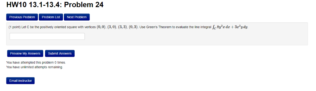 Solved HW10 13.1-13.4: Problem 24 Previous Problem Problem | Chegg.com