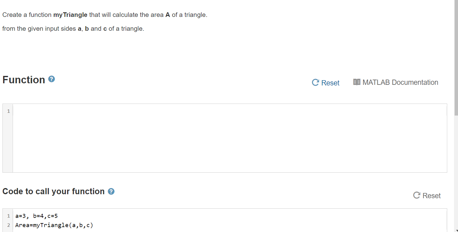 Solved Create a function my Triangle that will calculate the | Chegg.com