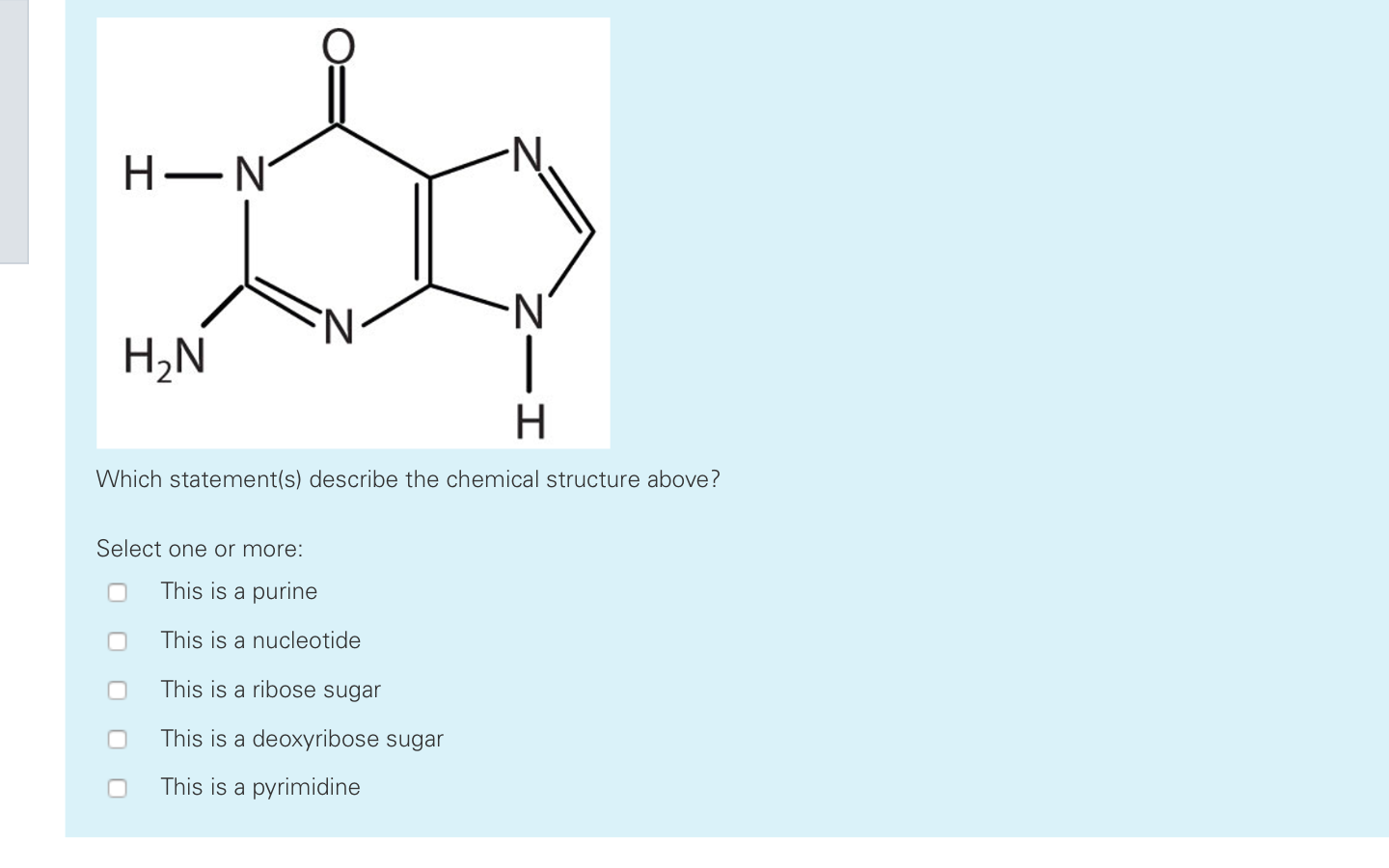 Solved H N Hon Which Statements Describe The Chemical