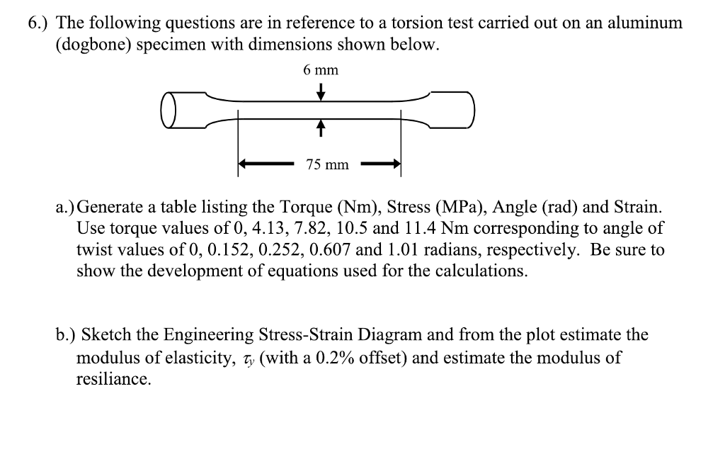 Solved 6.) The following questions are in reference to a | Chegg.com